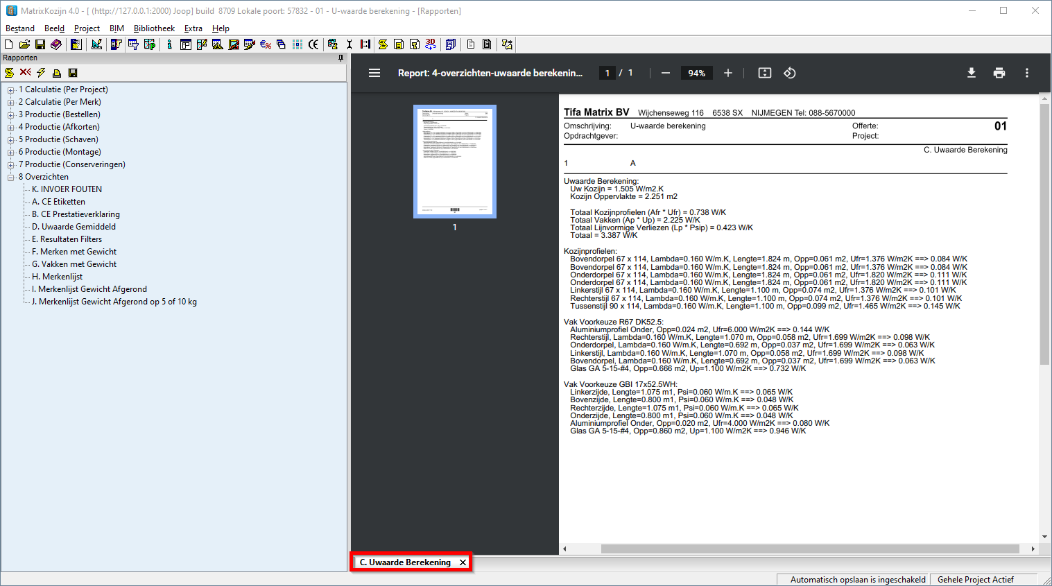 U-waarde berekenen | Matrix Knowledge Base